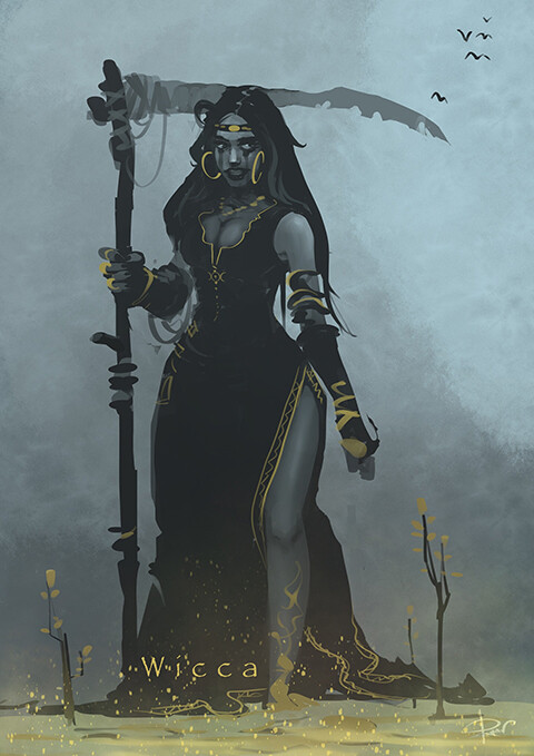 ArtStation - Wicca - concept art character Tarot