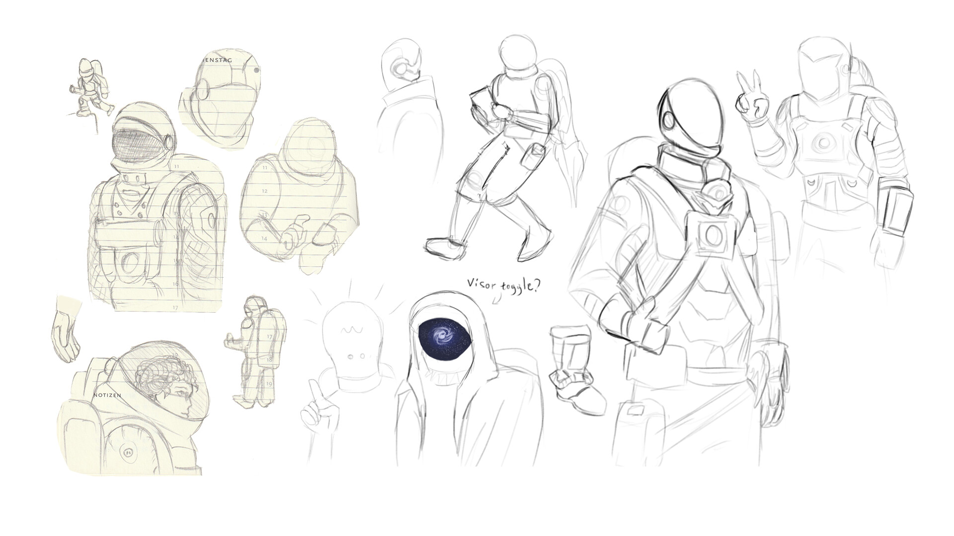 astronaut suit drawing reference