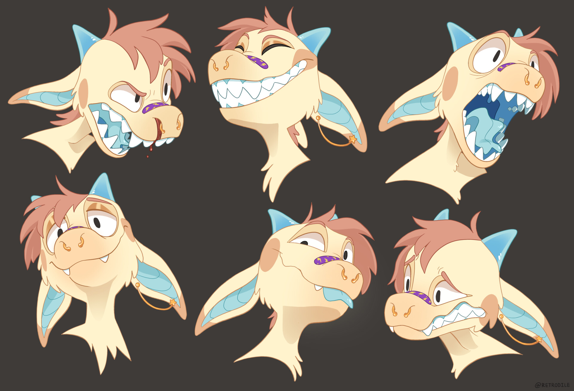 ArtStation - Sparky Expression Sheet