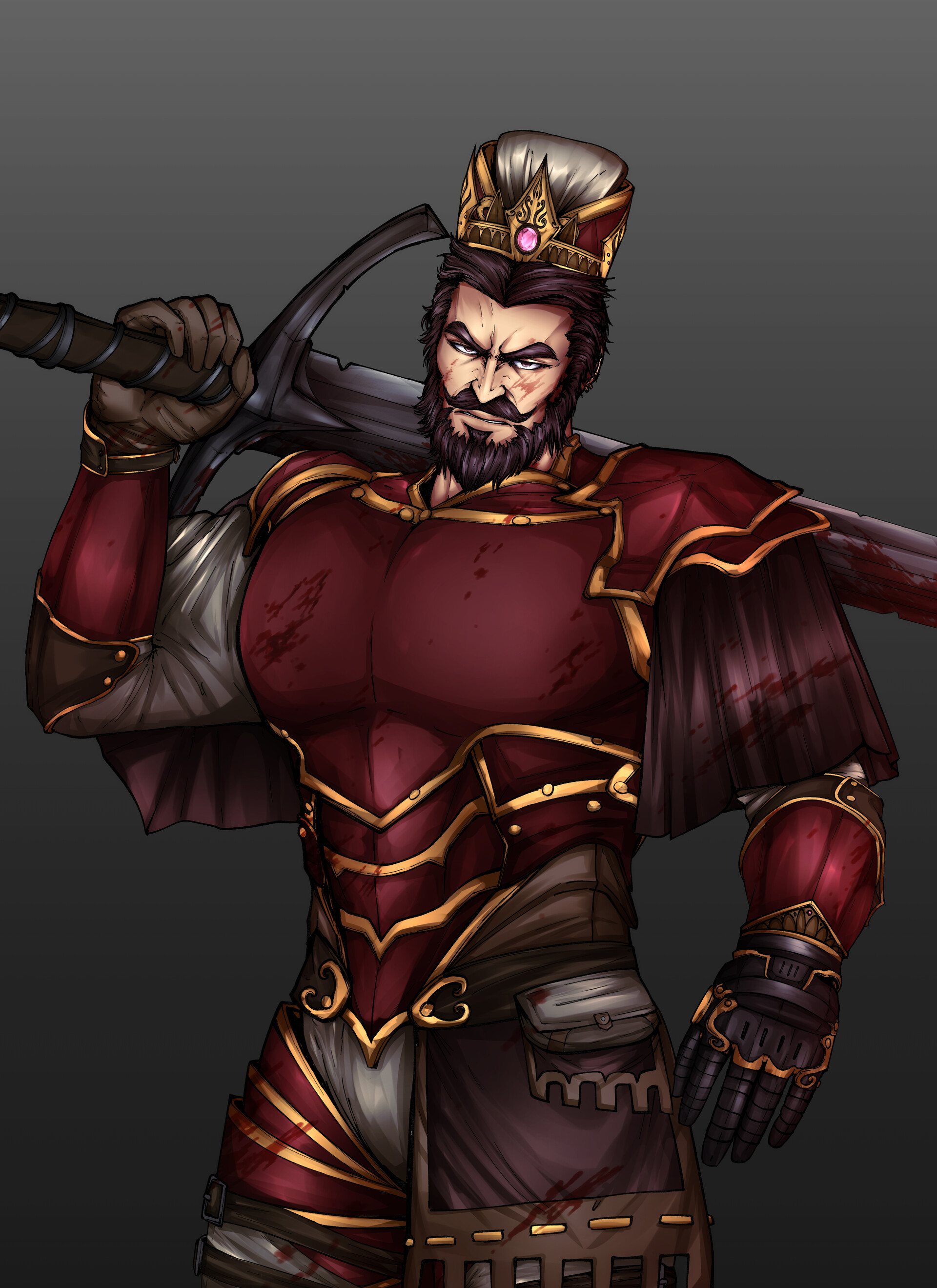 ArtStation - Pyron Snake, The Crimson Knight