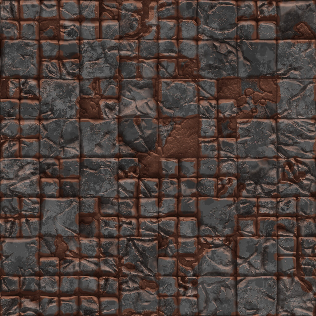 ArtStation - Stylized big floor Stone tiles
