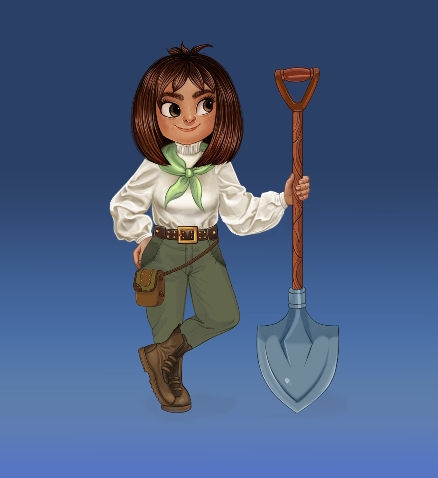 Artstation Девочка с лопатой