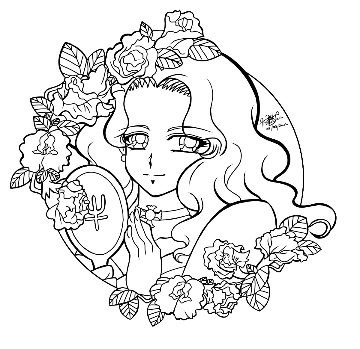 sailor neptune coloring pages