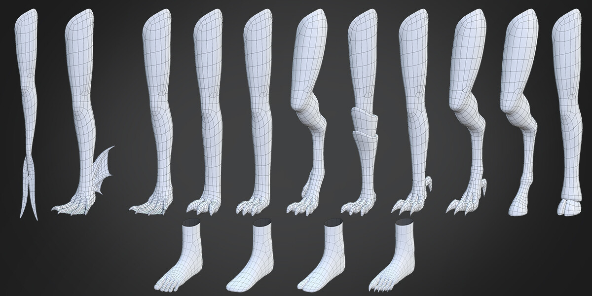 Meng Low - Customize Male Base Mesh-Anime Style