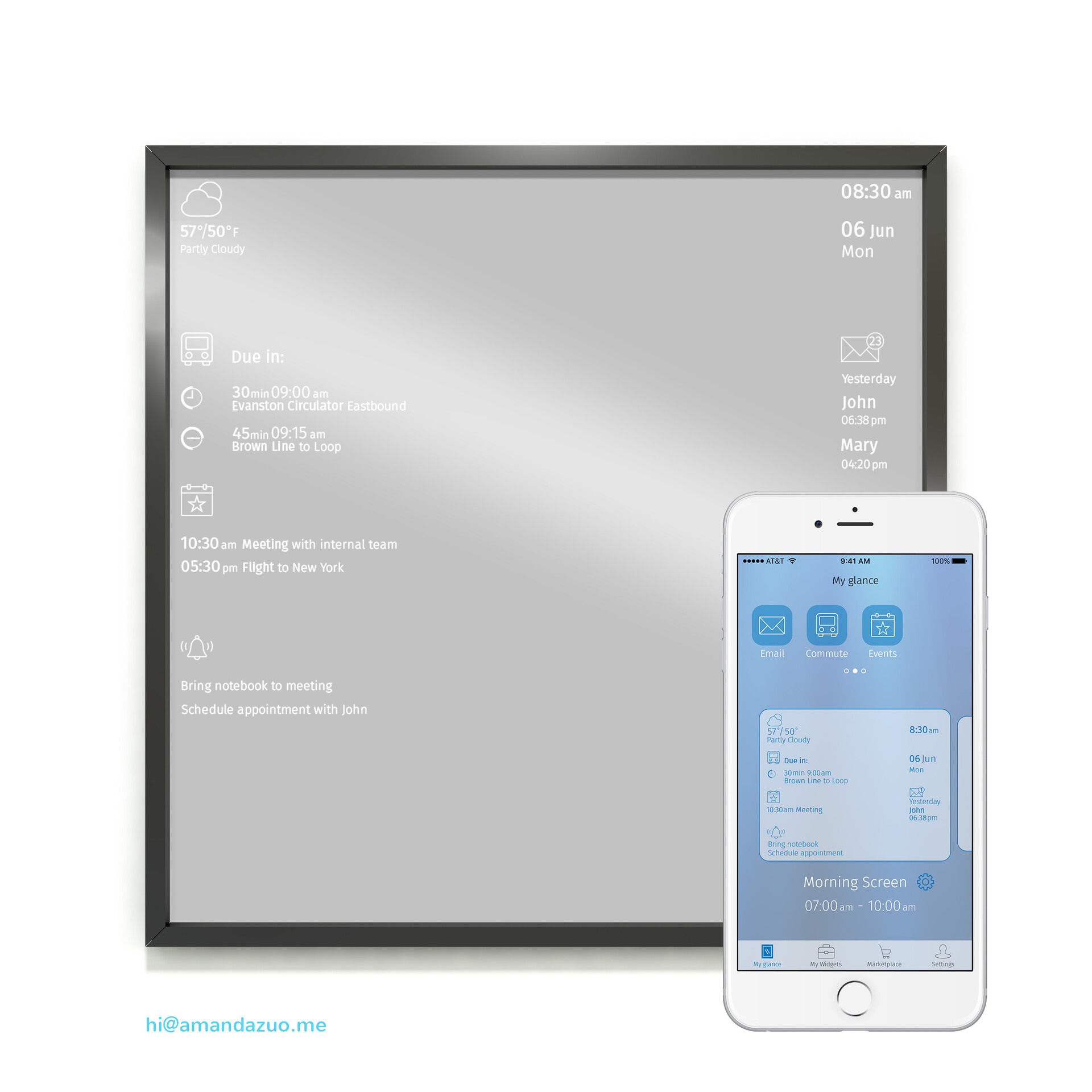 ArtStation - Glance - Smart mirror and mobile app