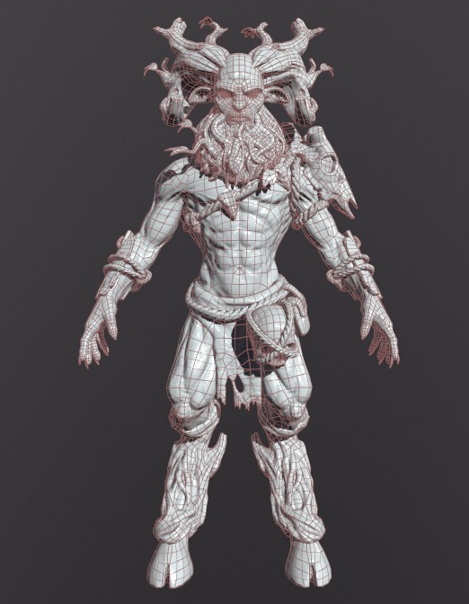 Anh Le - Satyr (The Greek Creature) and weapons