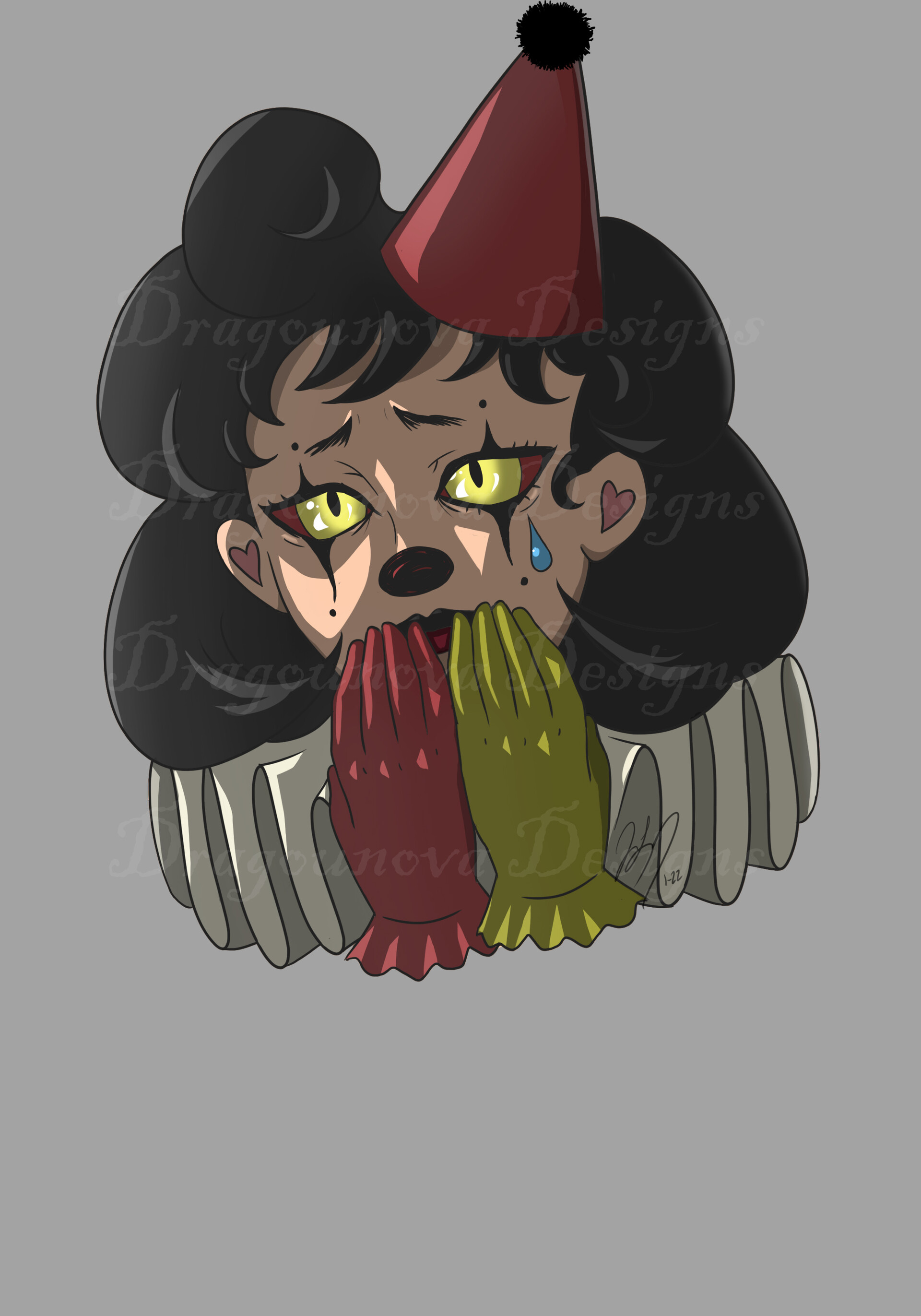 ArtStation - Sad Clown girl