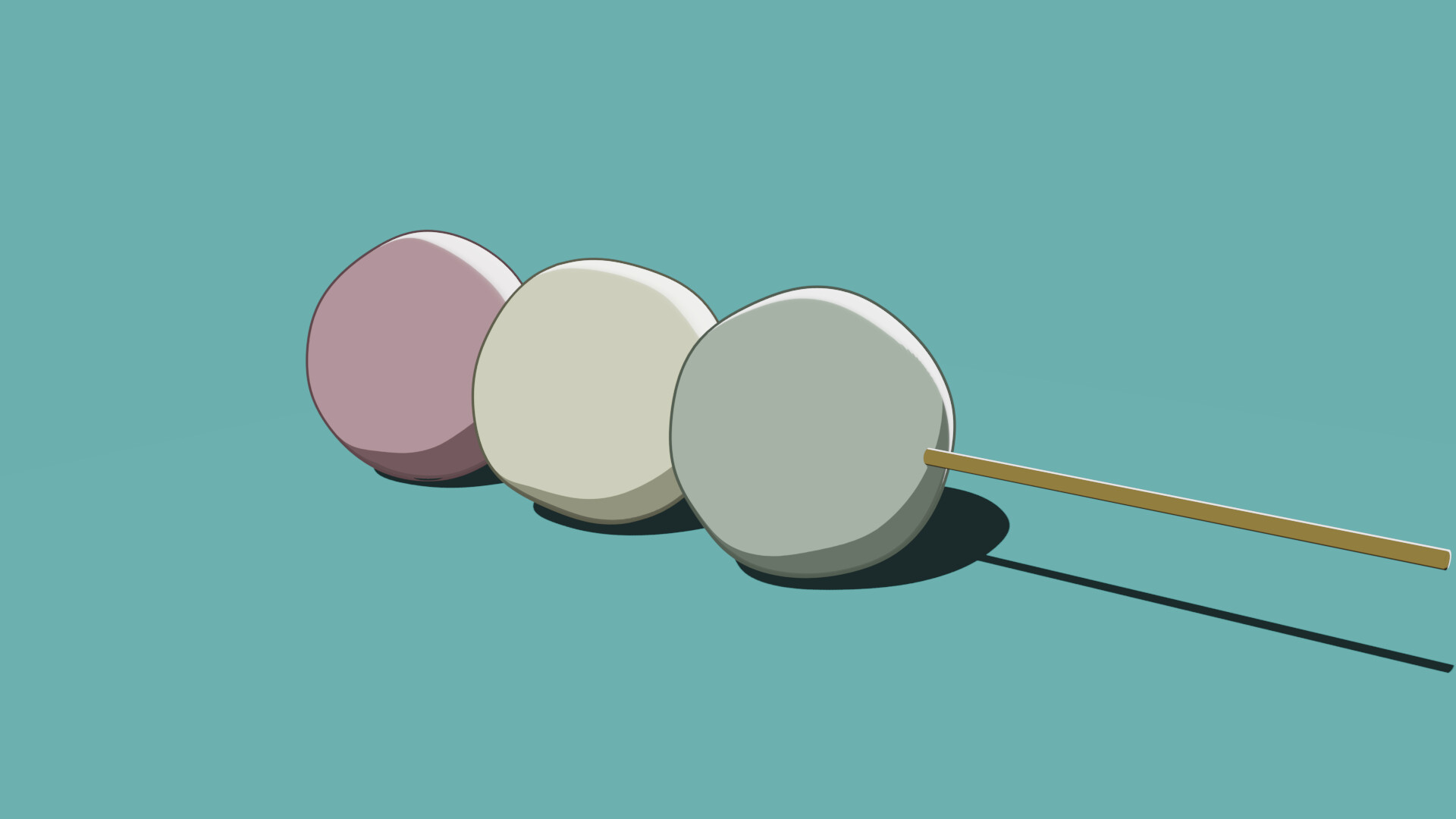 ArtStation - [Personal Work] 3D Dango with Non-Photorealistic Rendering