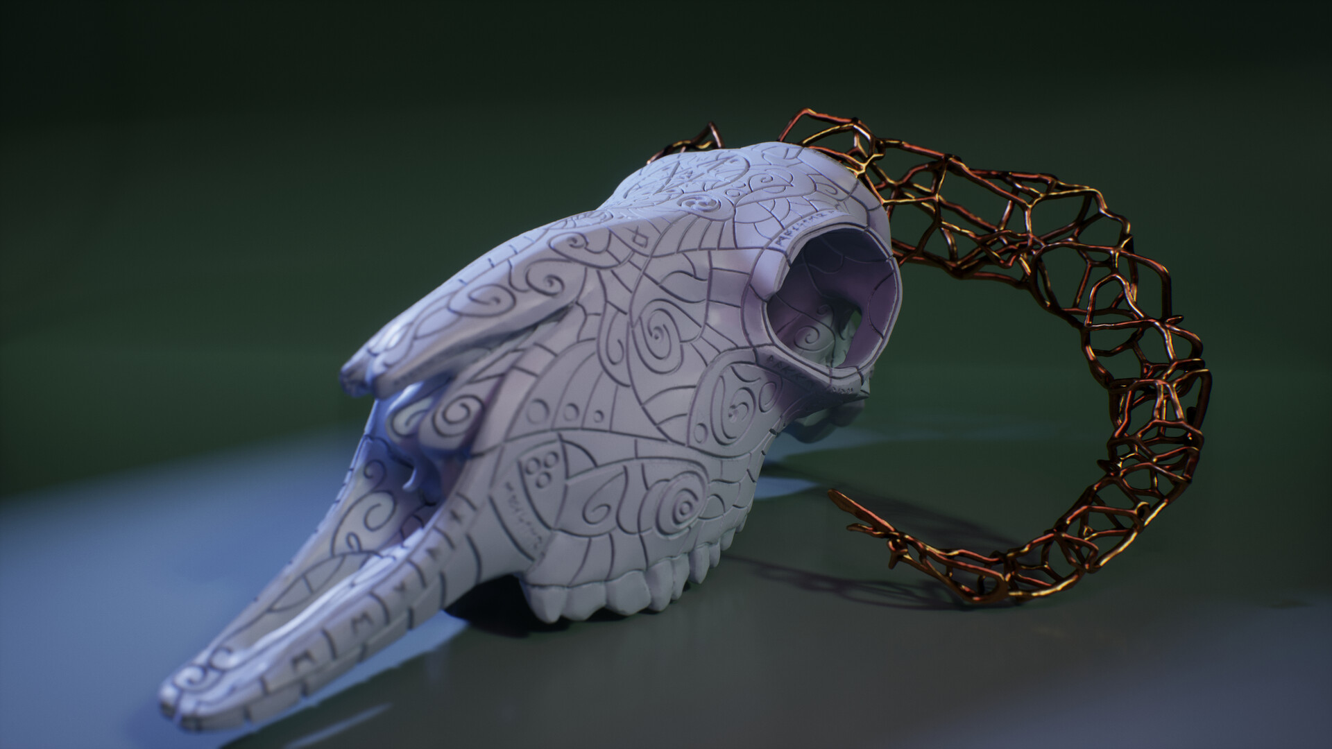 Stephen Jeal - Carved Ram Skull