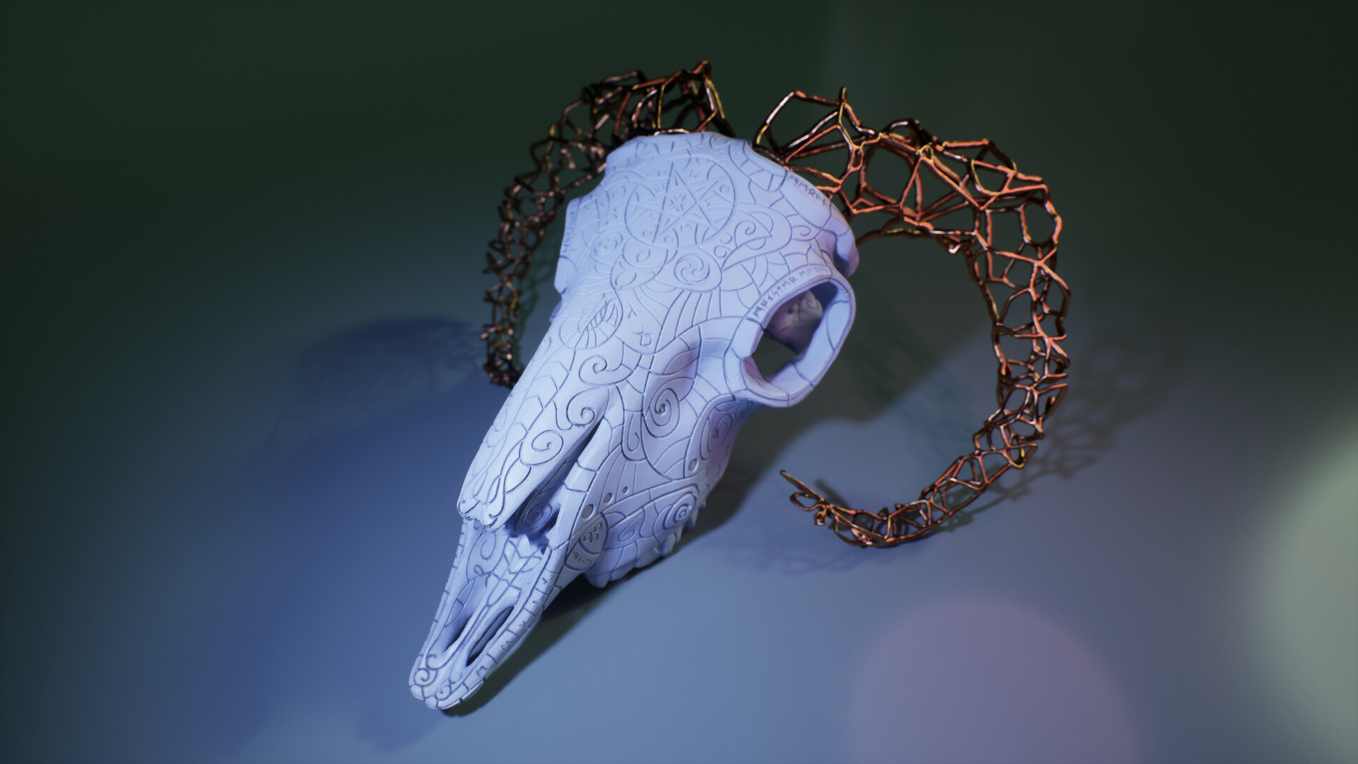 Stephen Jeal - Carved Ram Skull