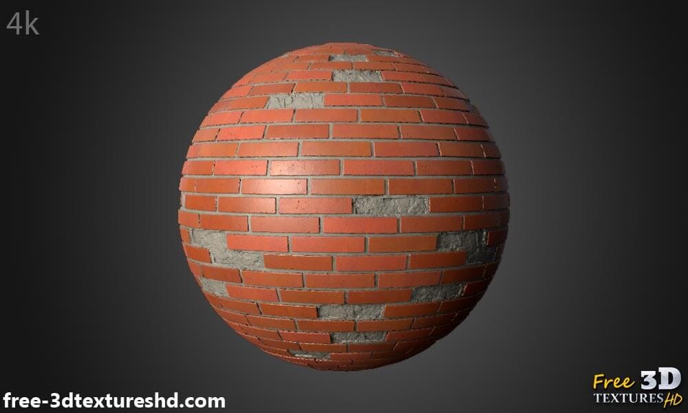 PBR Textures Free Download - Old Brick wall with unstack brick 3D ...