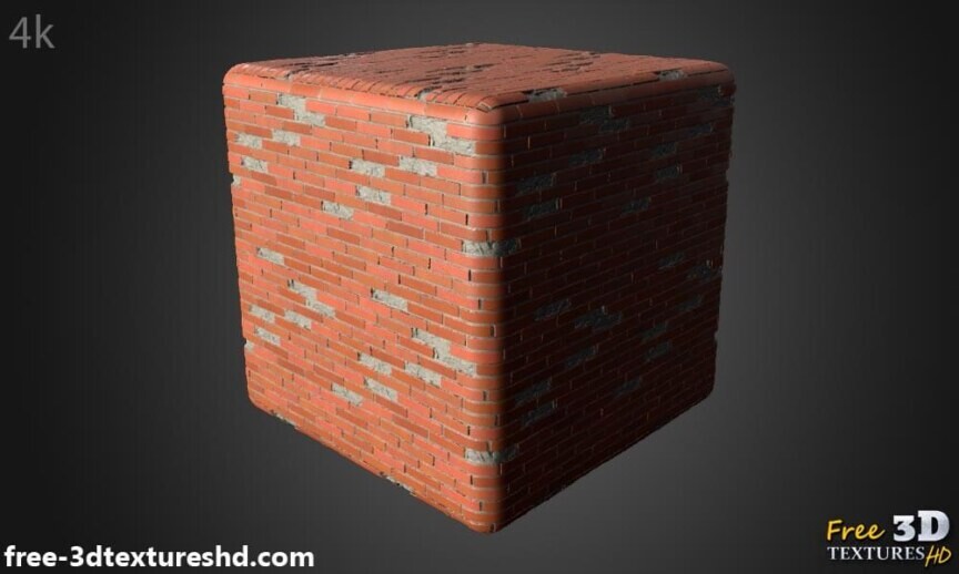 3D textures PBR free Download and Wallpapers 4k - Old Brick wall with ...