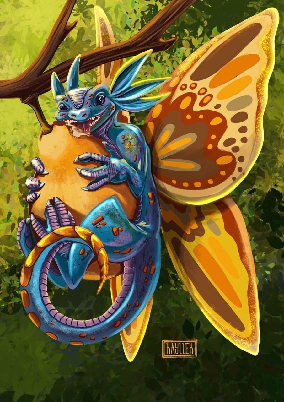 ArtStation - Little butterfly dragon