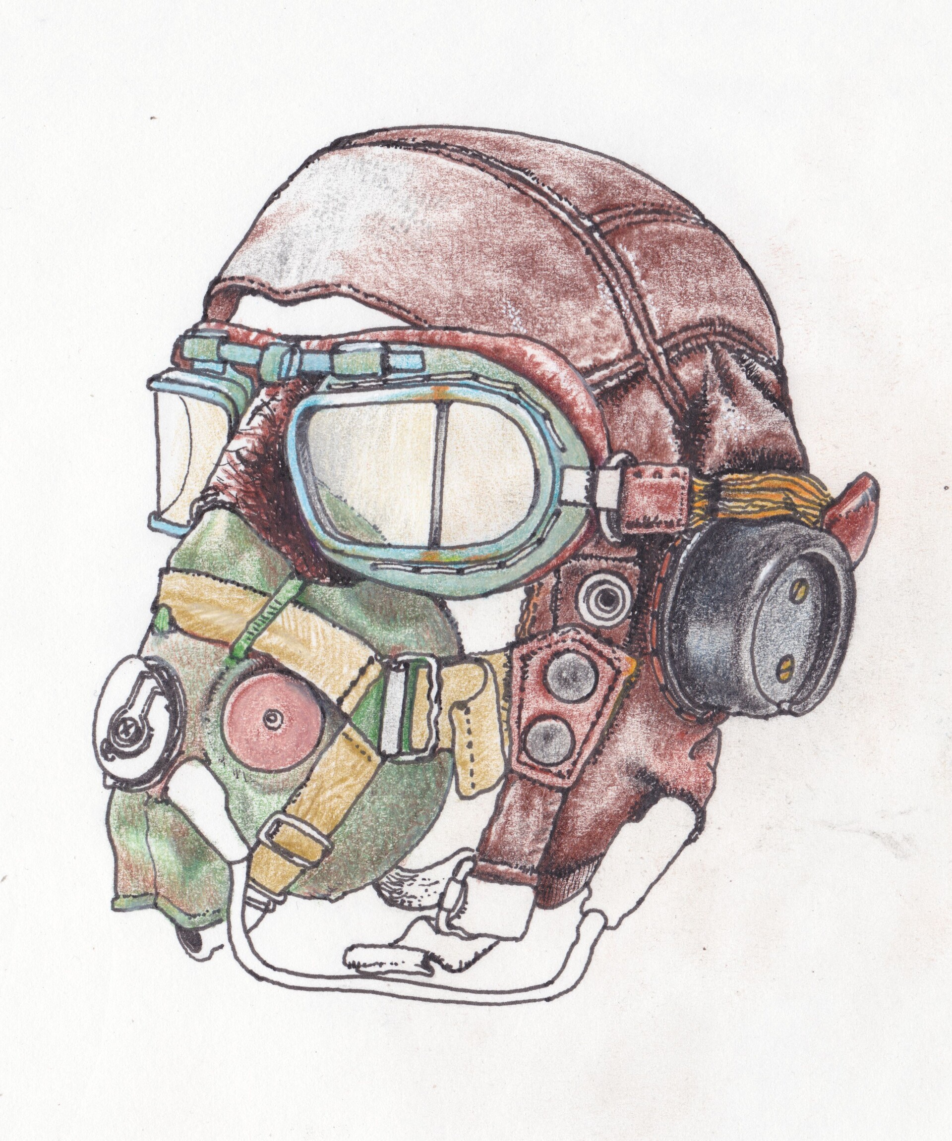 ArtStation - ww2 raf flying helmet