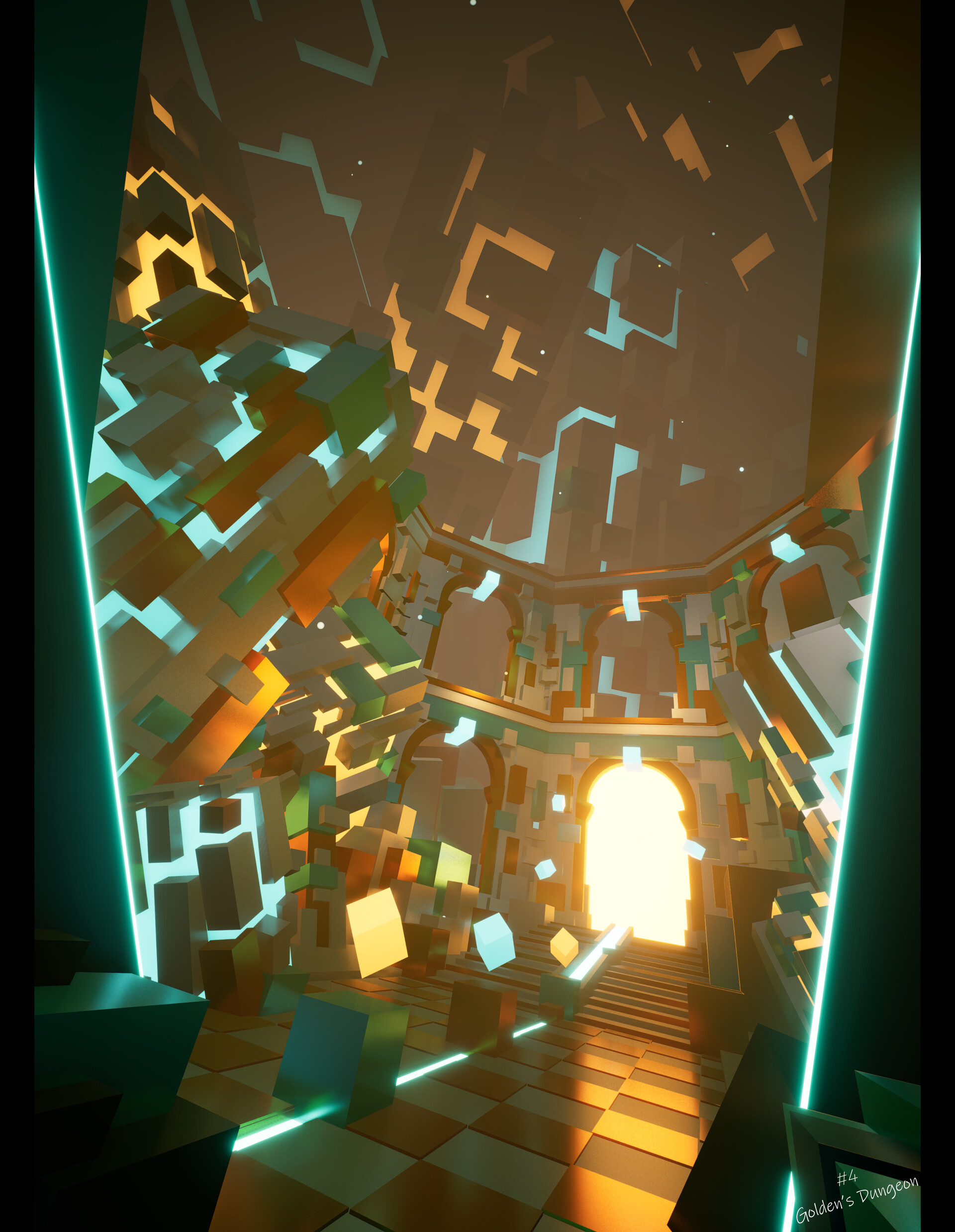 ArtStation - #4 Golden's Dungeon