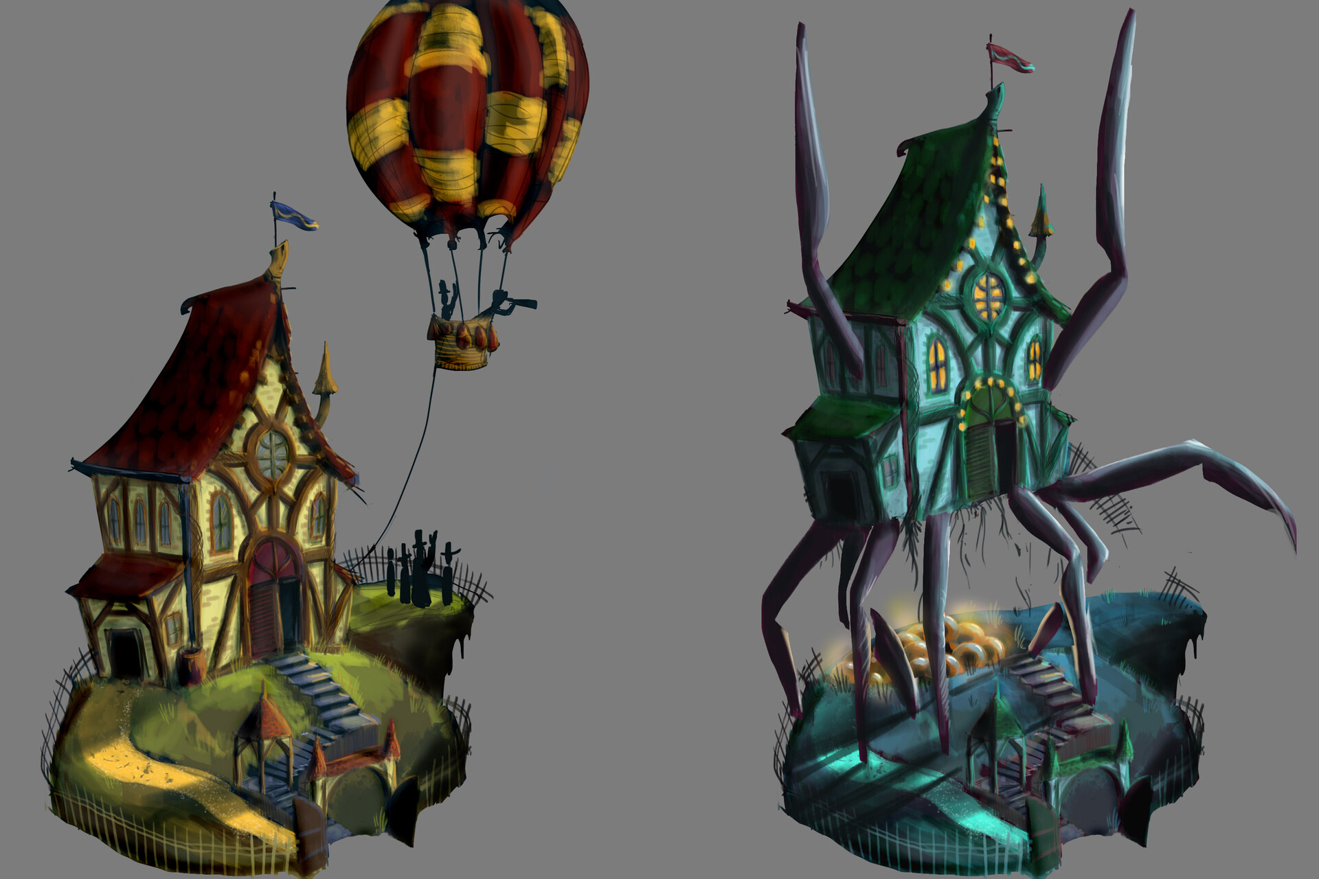 ArtStation - Arachnid Balloon Port Environment / Location Concept