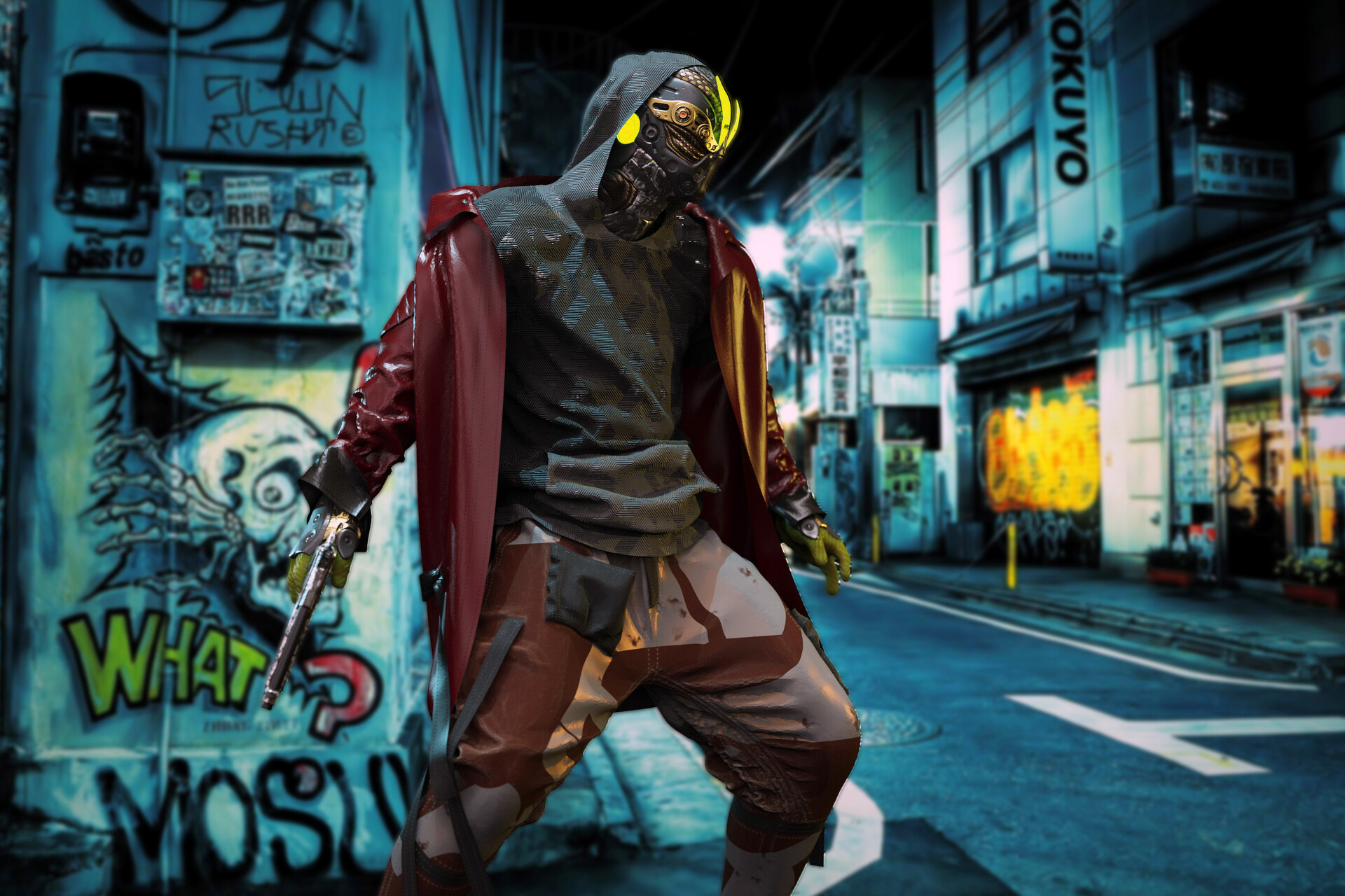 ArtStation - Concept design of a cyberpunk Bio-Mech Warrior