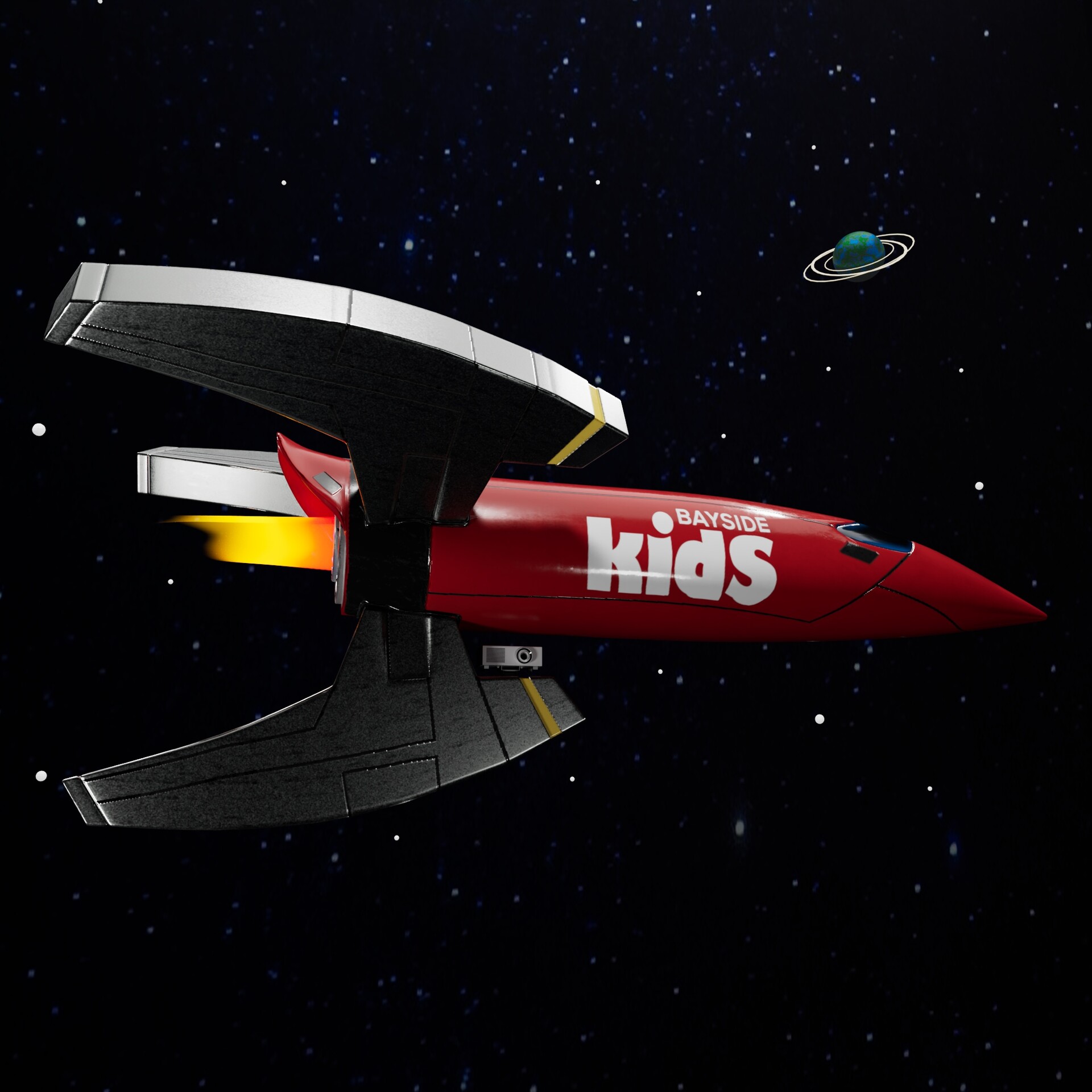 ArtStation - Red Rocket Ship