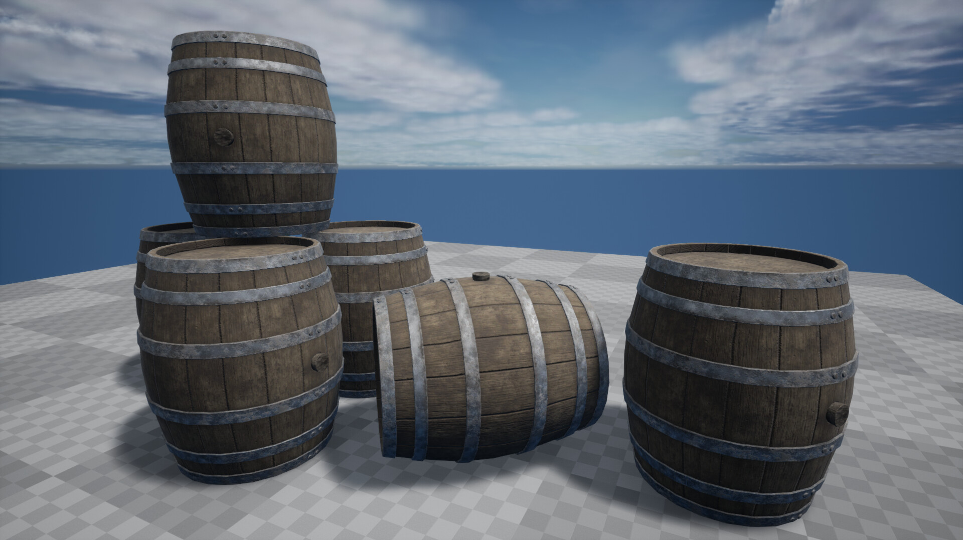 World of Level Design AlexG - Wooden Barrel Game Asset/Prop with ...