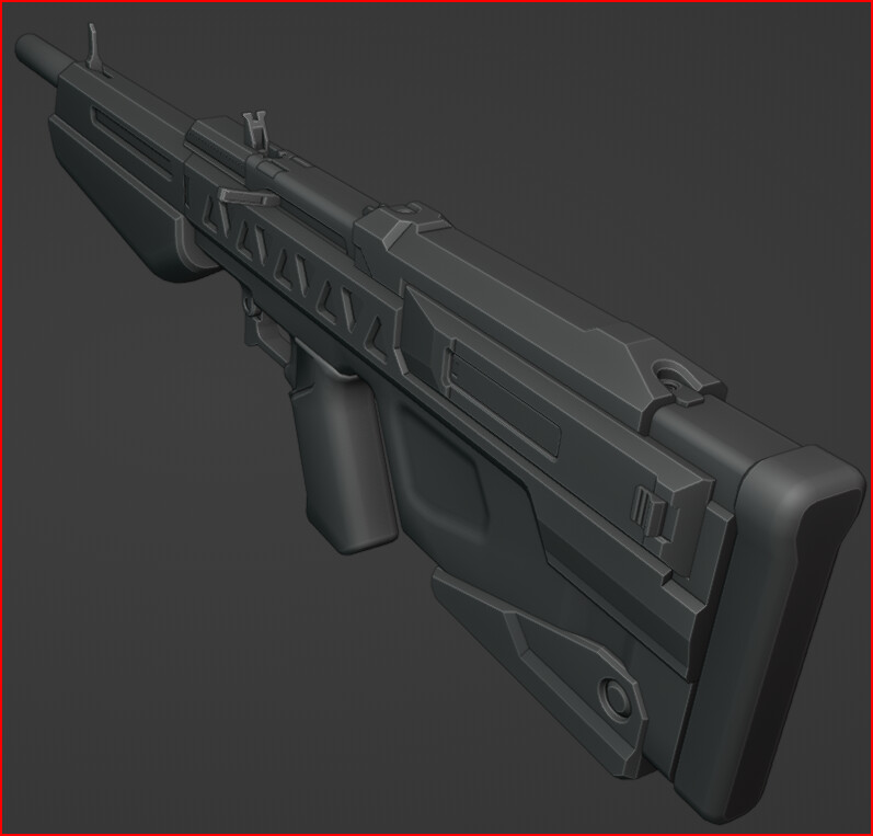 ArtStation - Custom Modular Halo Battle Rifle - Work in Progress