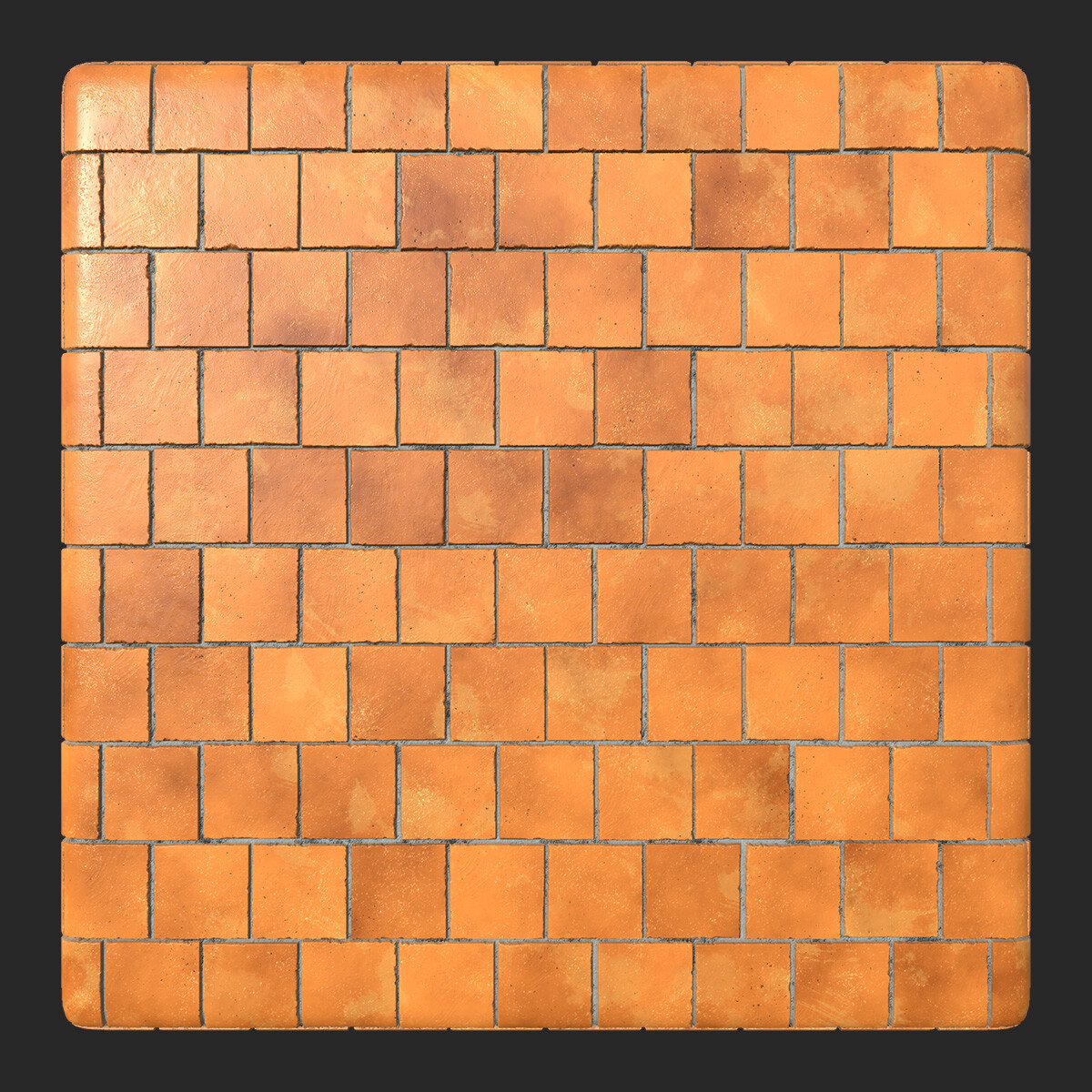 TextureCan - Shiny Orange Terracotta Tiles