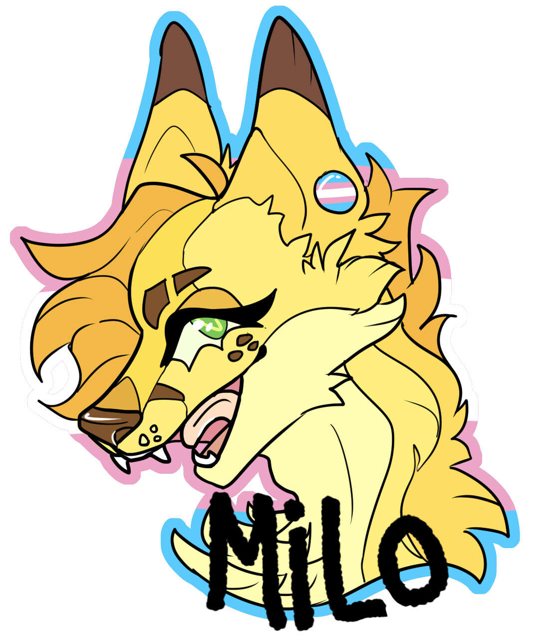 how to draw a furry badge