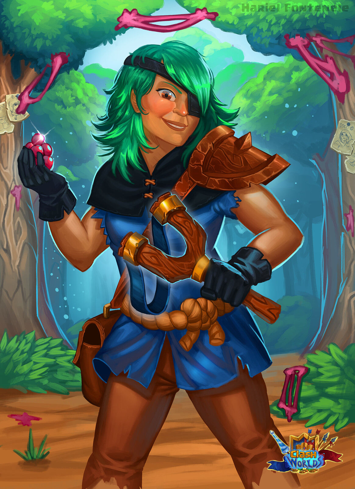 Hariel Fontenele - Sister Rascal - Clash Royale Expansion FANART