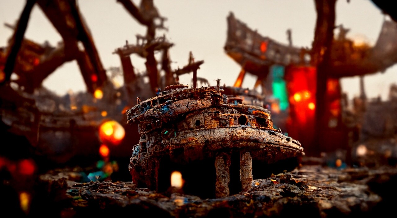 ArtStation - Steampunk AI generated ruins