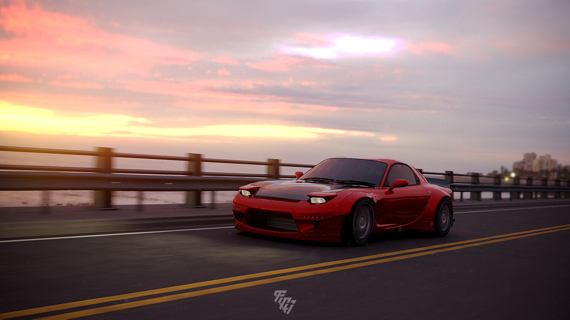 ArtStation - Mazda RX-7 Rocket Bunny