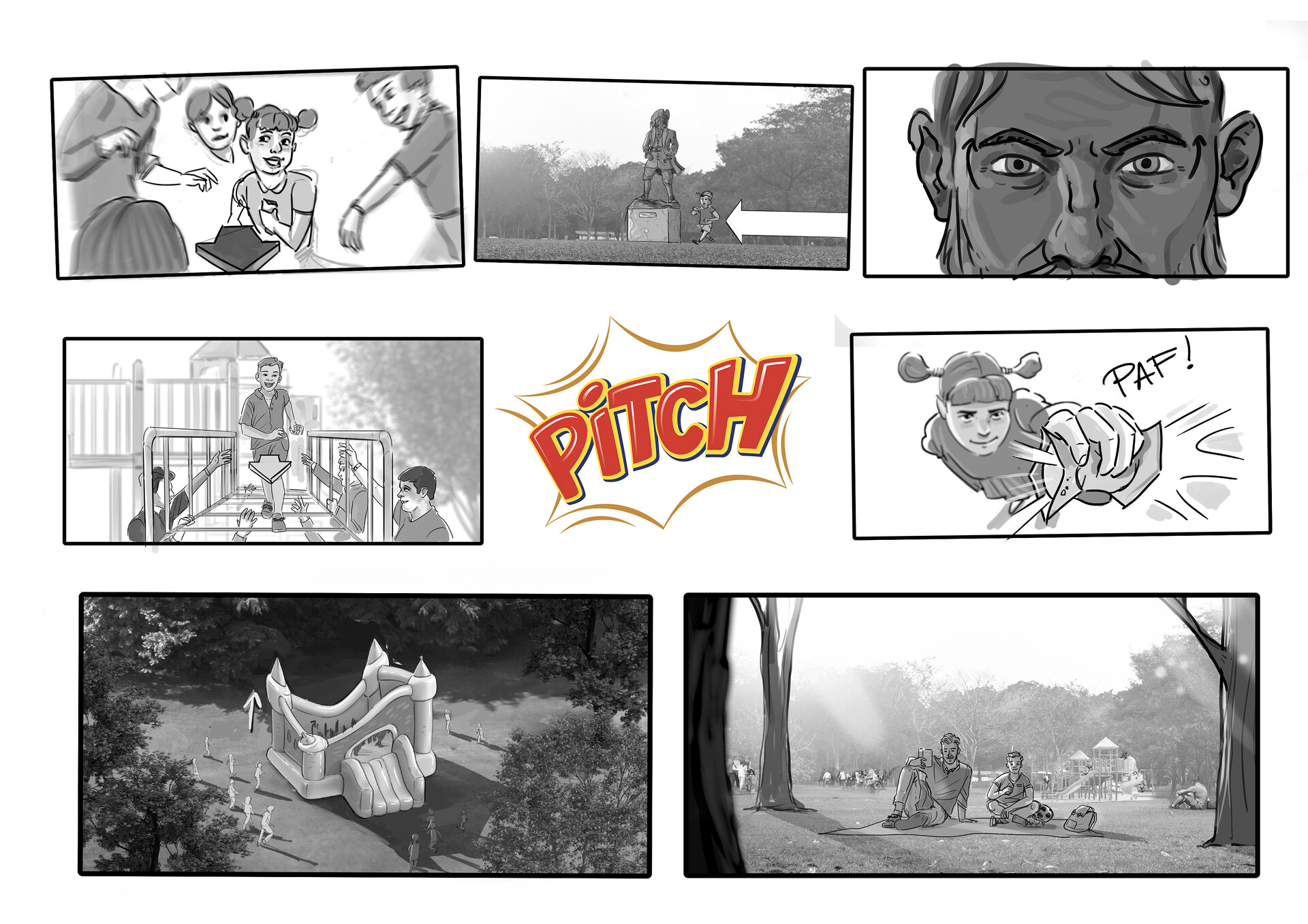 ArtStation - PITCH - STORYBOARD (FRENCH ADVERTISING)