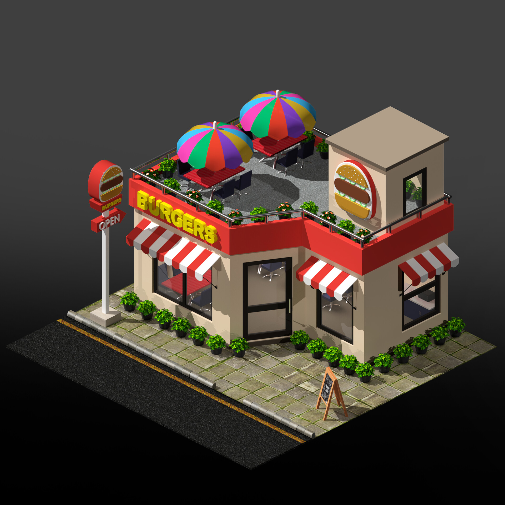 ArtStation - Burger shop