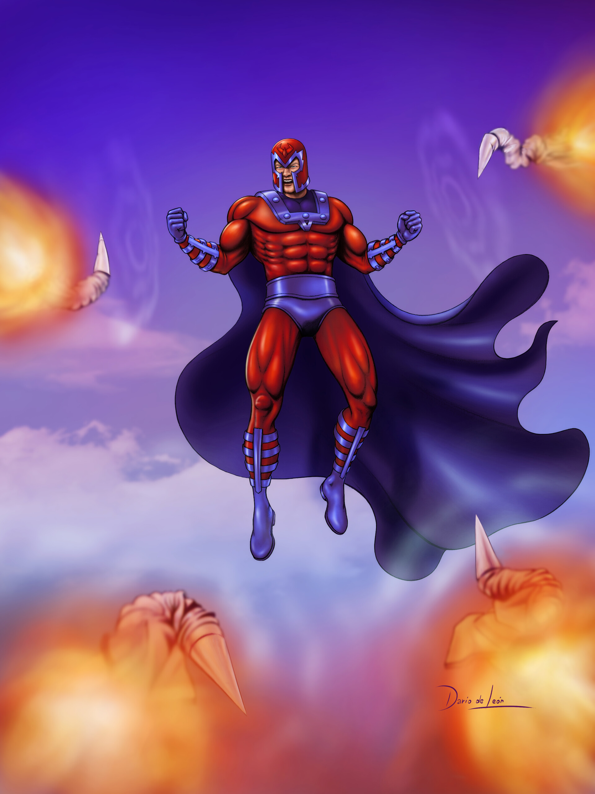 ArtStation - Magneto destroying missiles