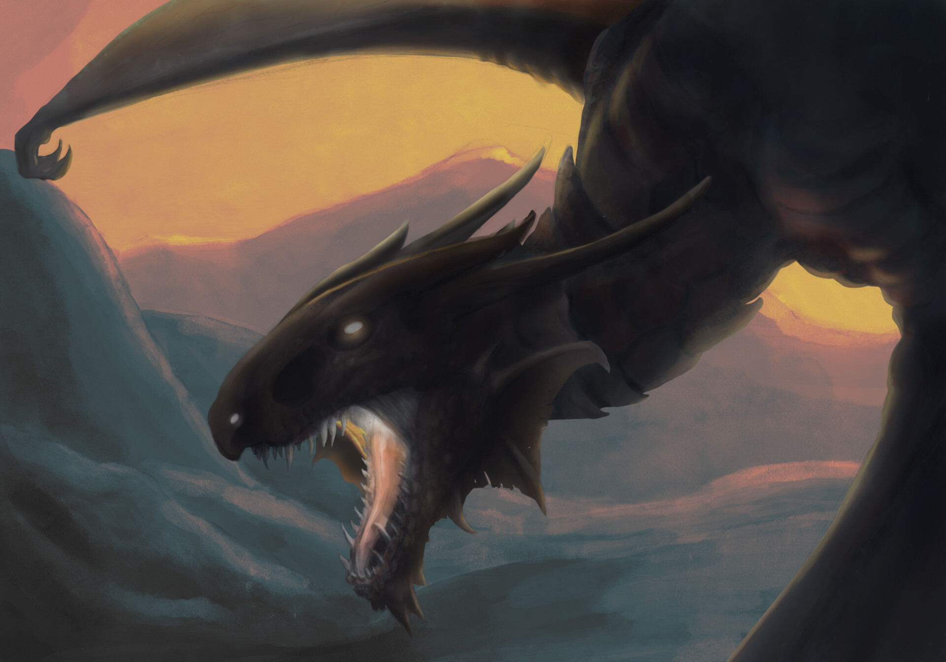 ArtStation - Shadowed Dragon