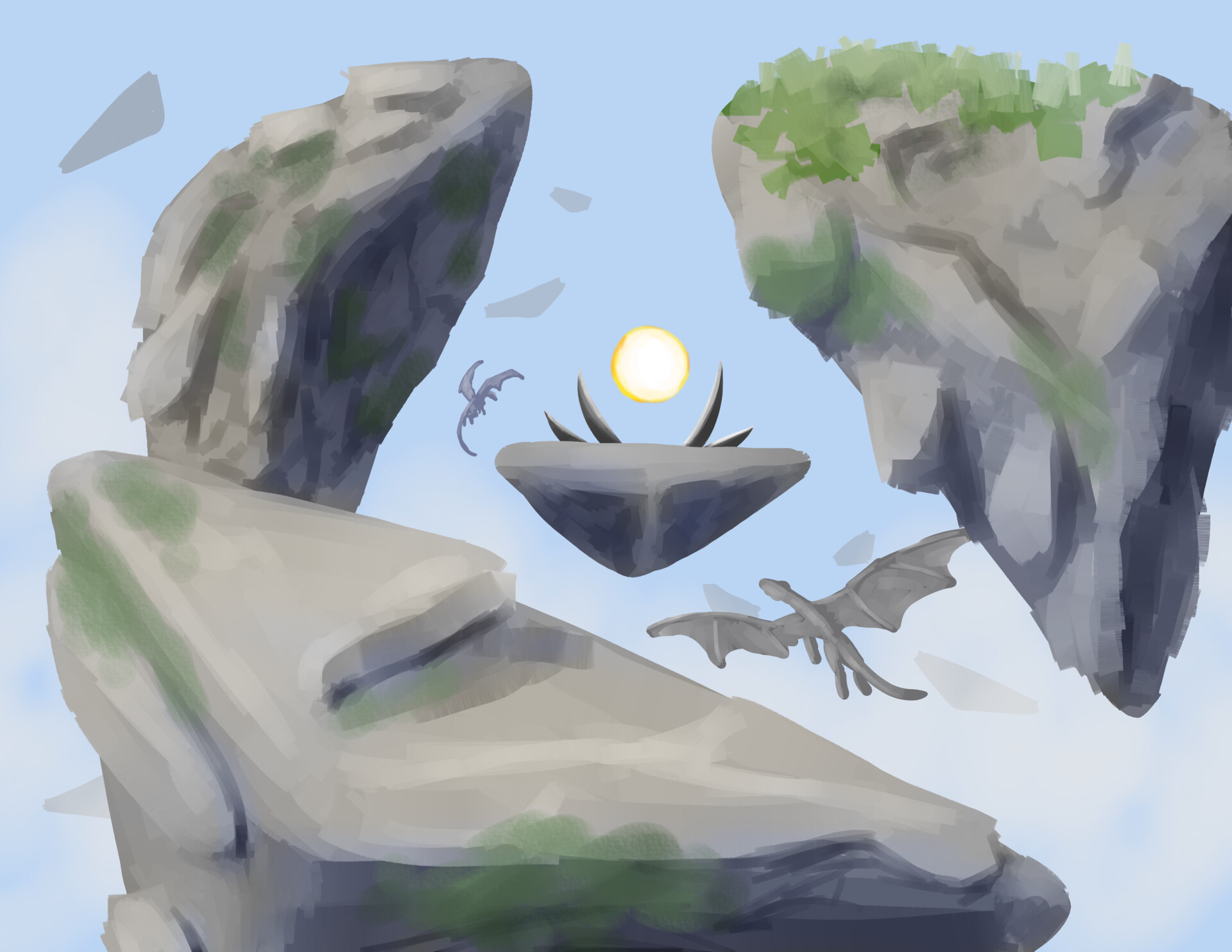 how to draw fortnite floating island