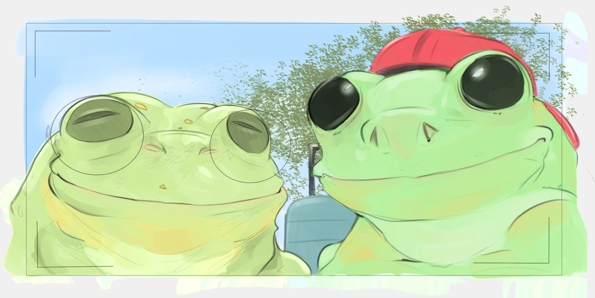 ArtStation - Frog Son and Dad