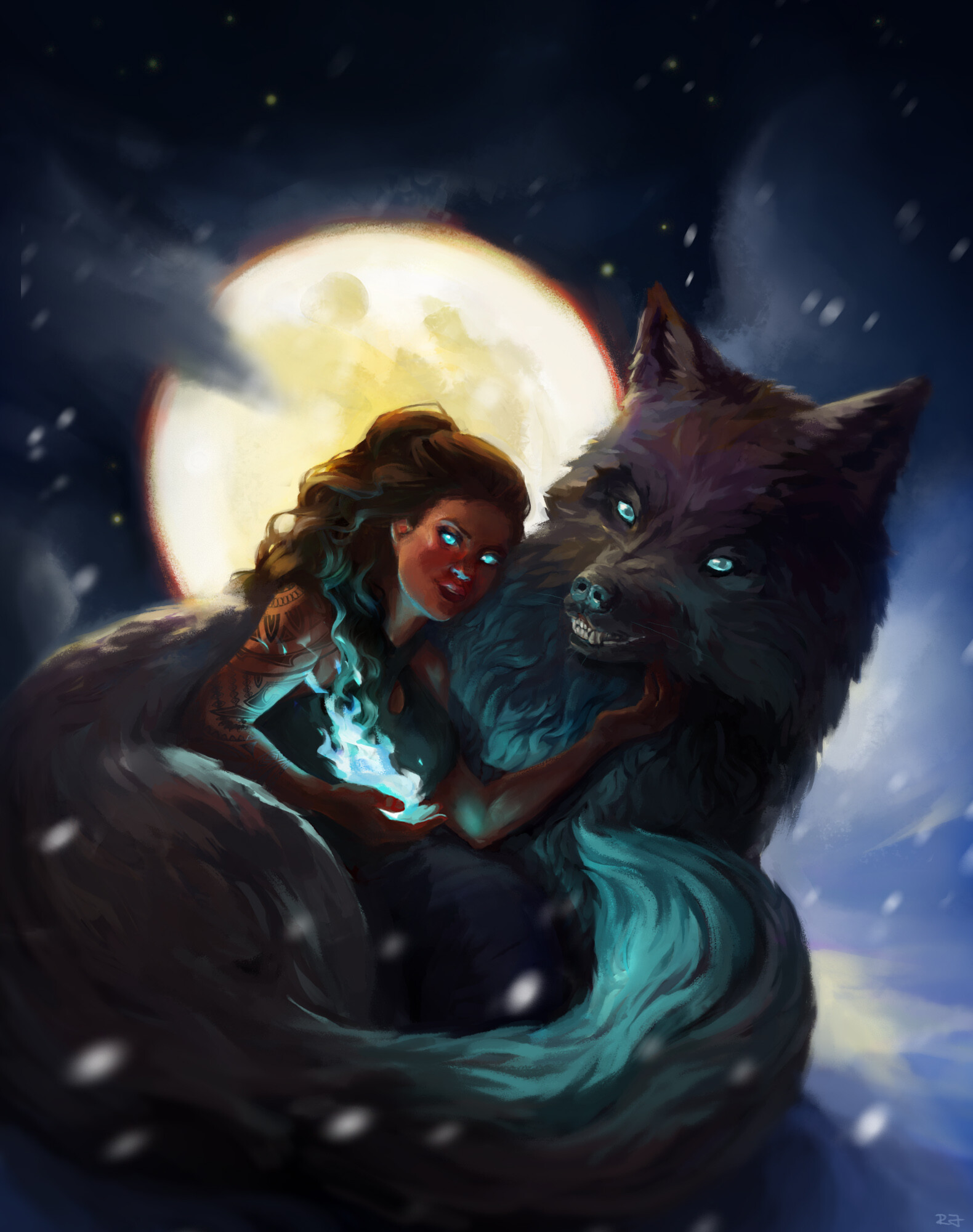 Wolf Protecting Girl