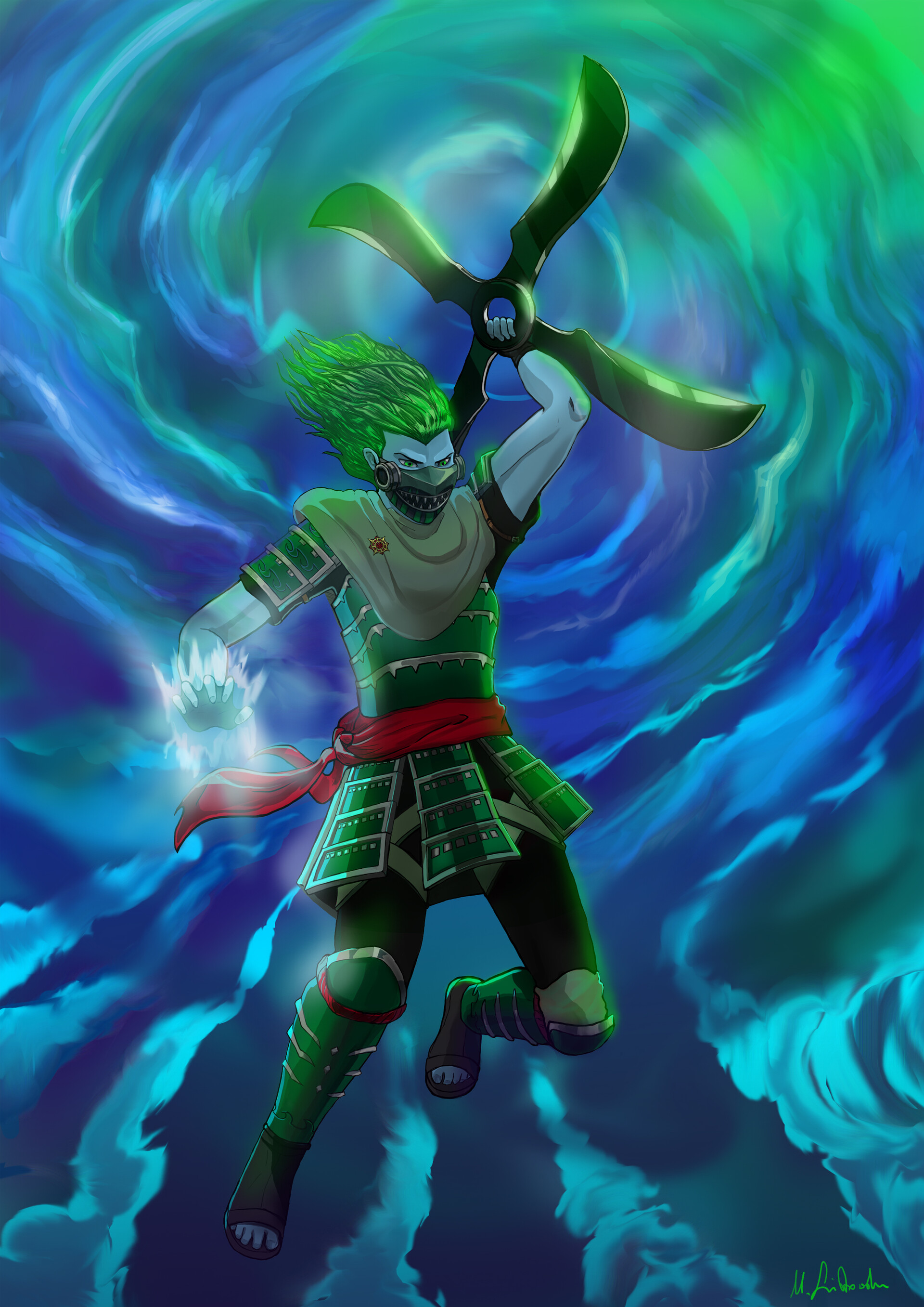 ArtStation - Comission - ninja warrior