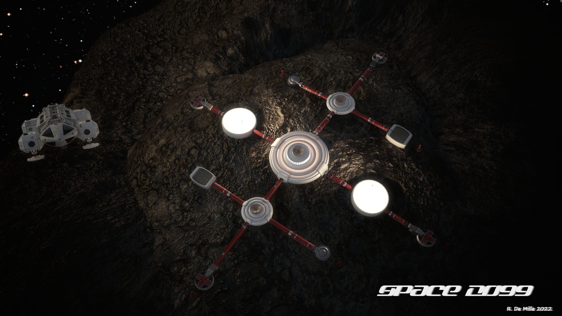 ArtStation - Moon Base Alpha Space 2099