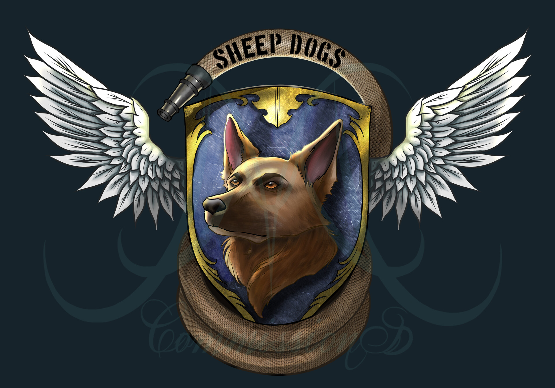 ArtStation - Commission - Sheep Dogs Logo