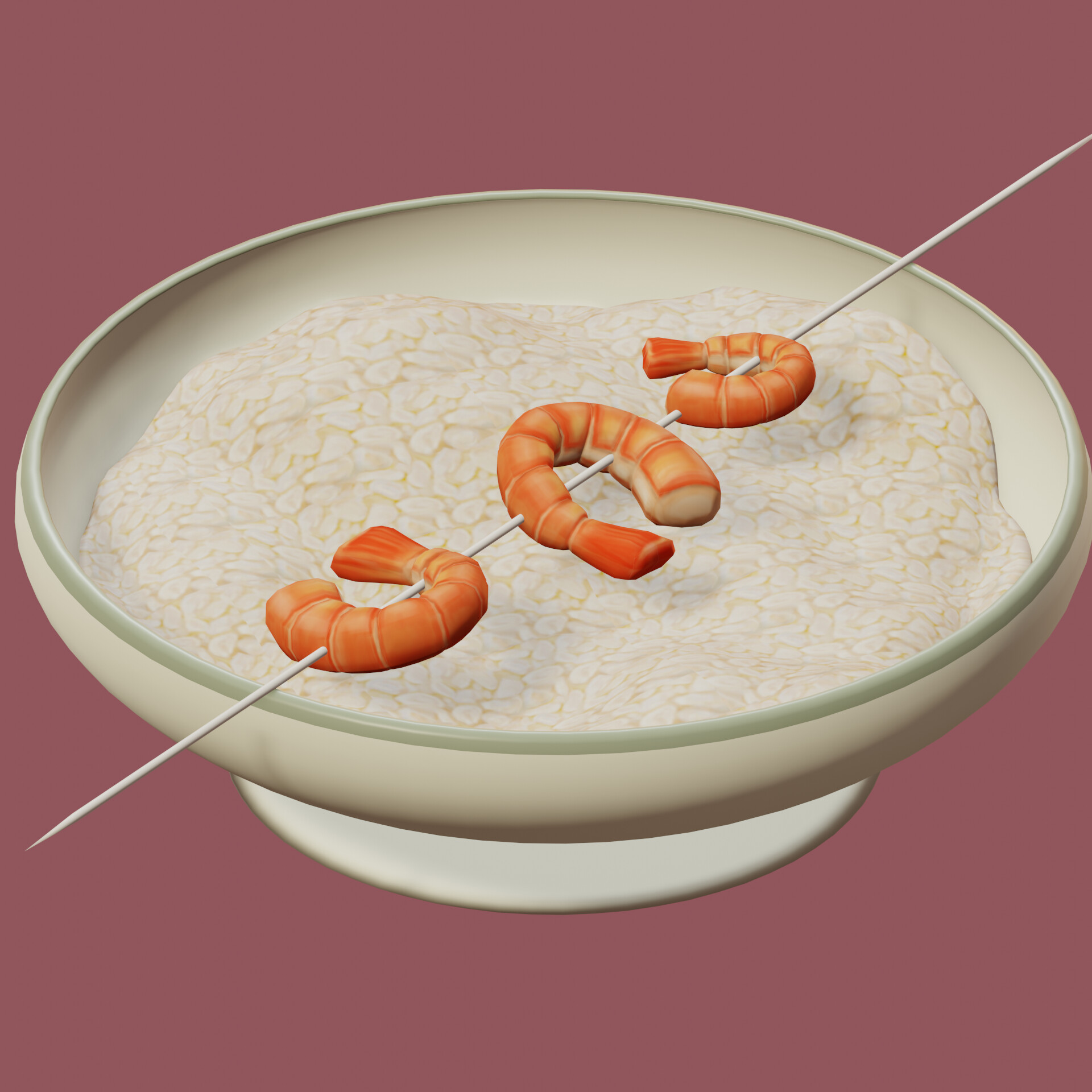 David Sap - Low Poly Shrimp Bowl