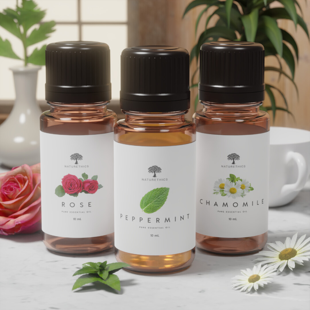 ArtStation - Essential Oils 3D Product Mockup