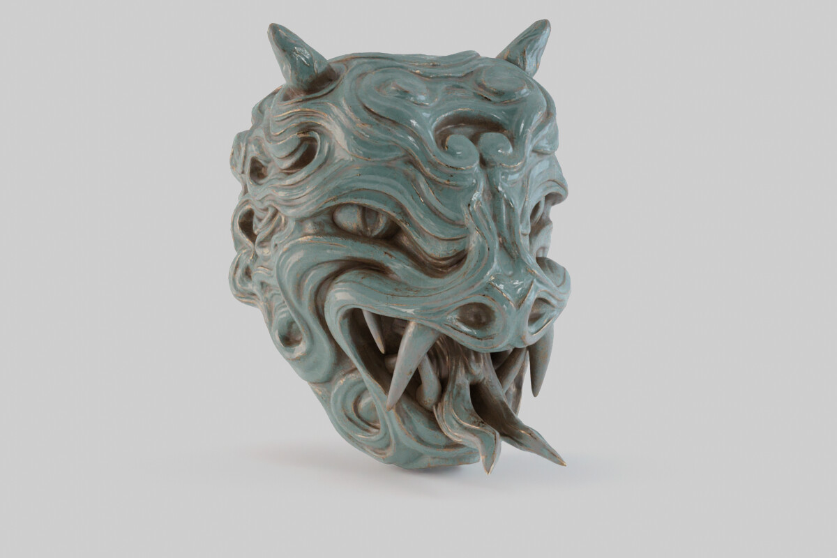 ArtStation - Monkey Lion Demon Ornament