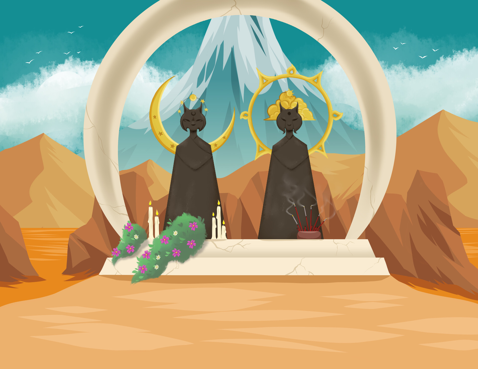 ArtStation - Shrine of the Sun and Moon
