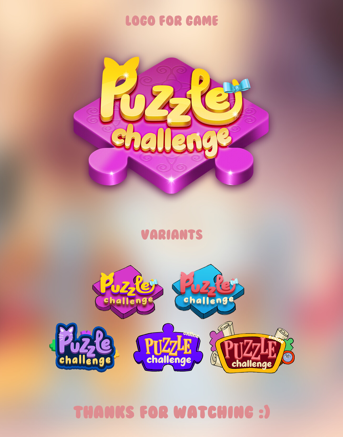 ArtStation - Logo for game "Puzzle Challenge"