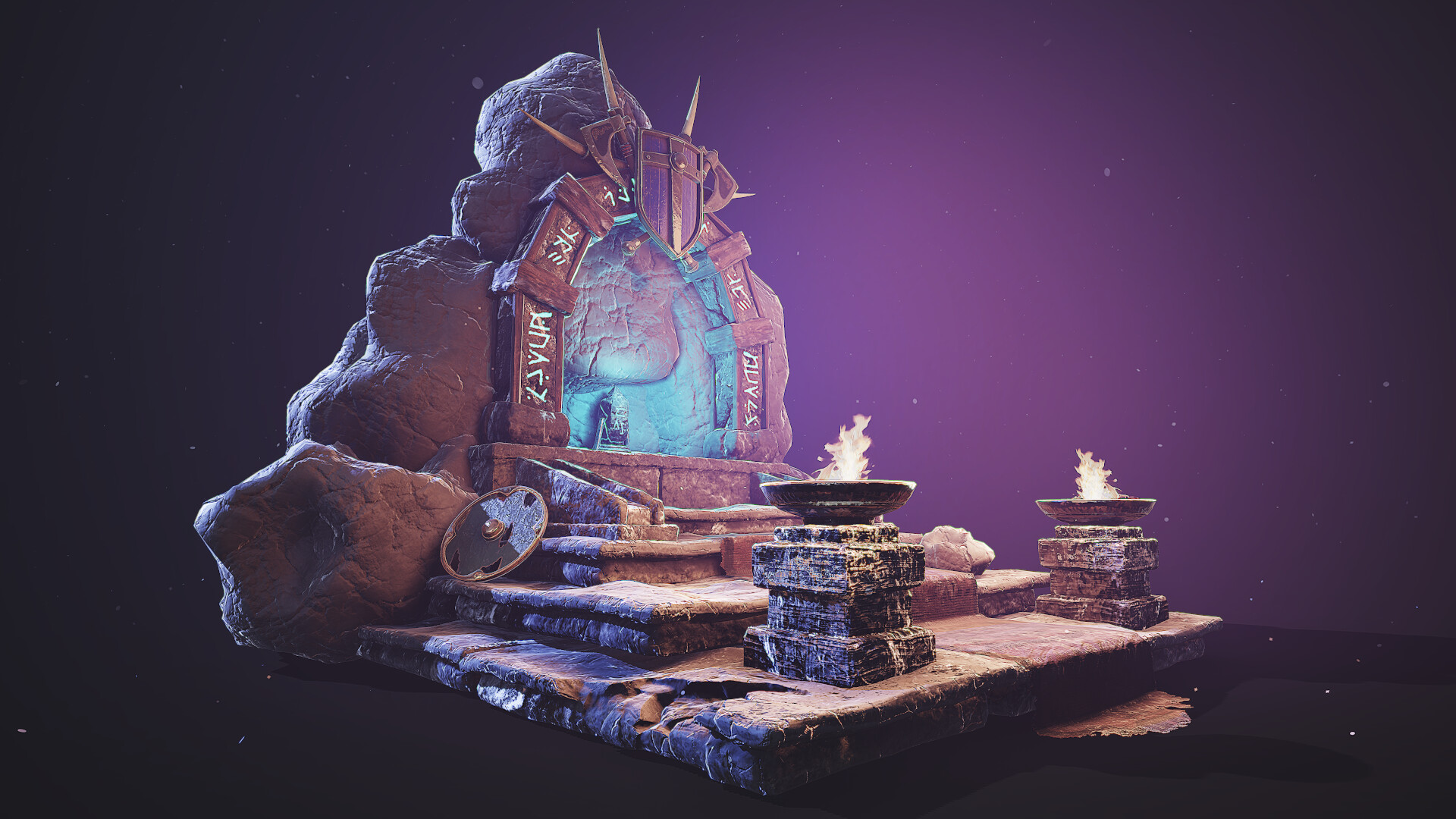 ArtStation - Ancient altar of magical artifact
