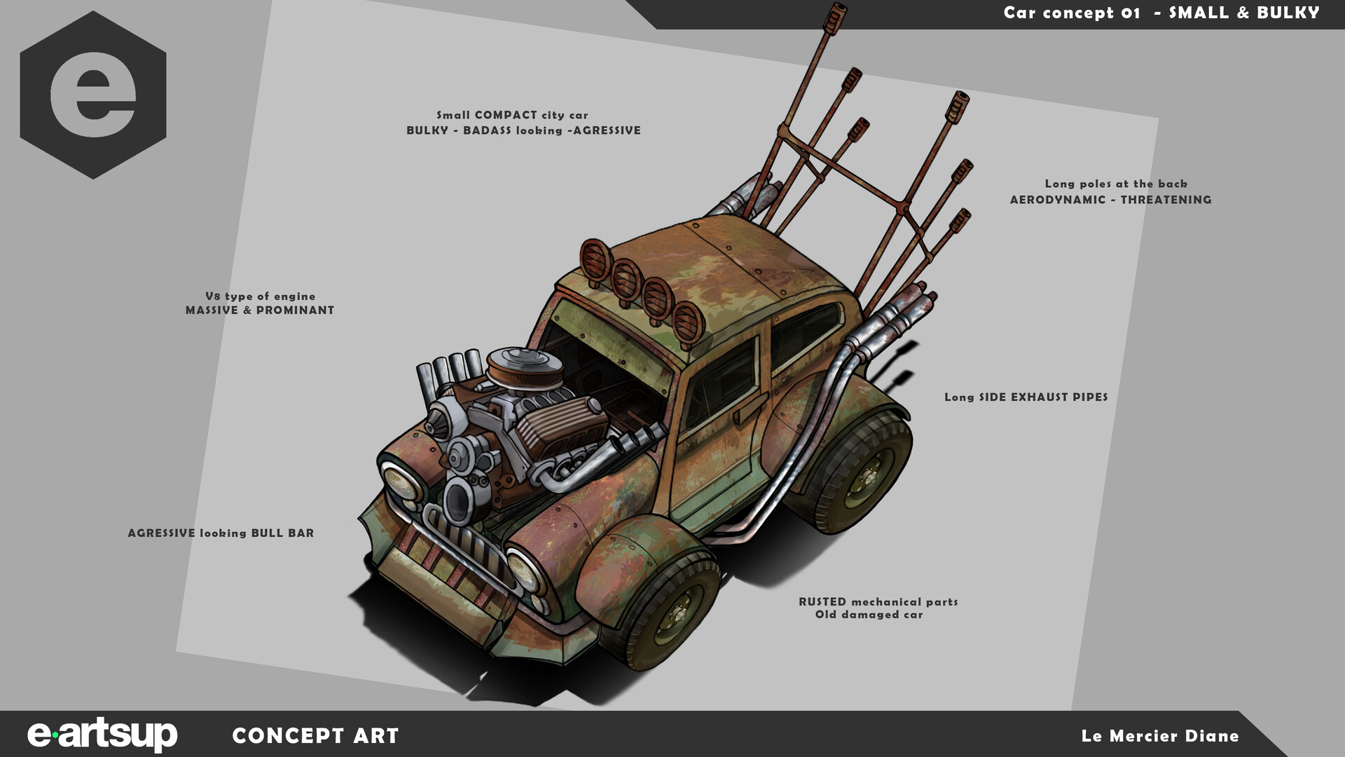 ArtStation - Post-apo car concept one