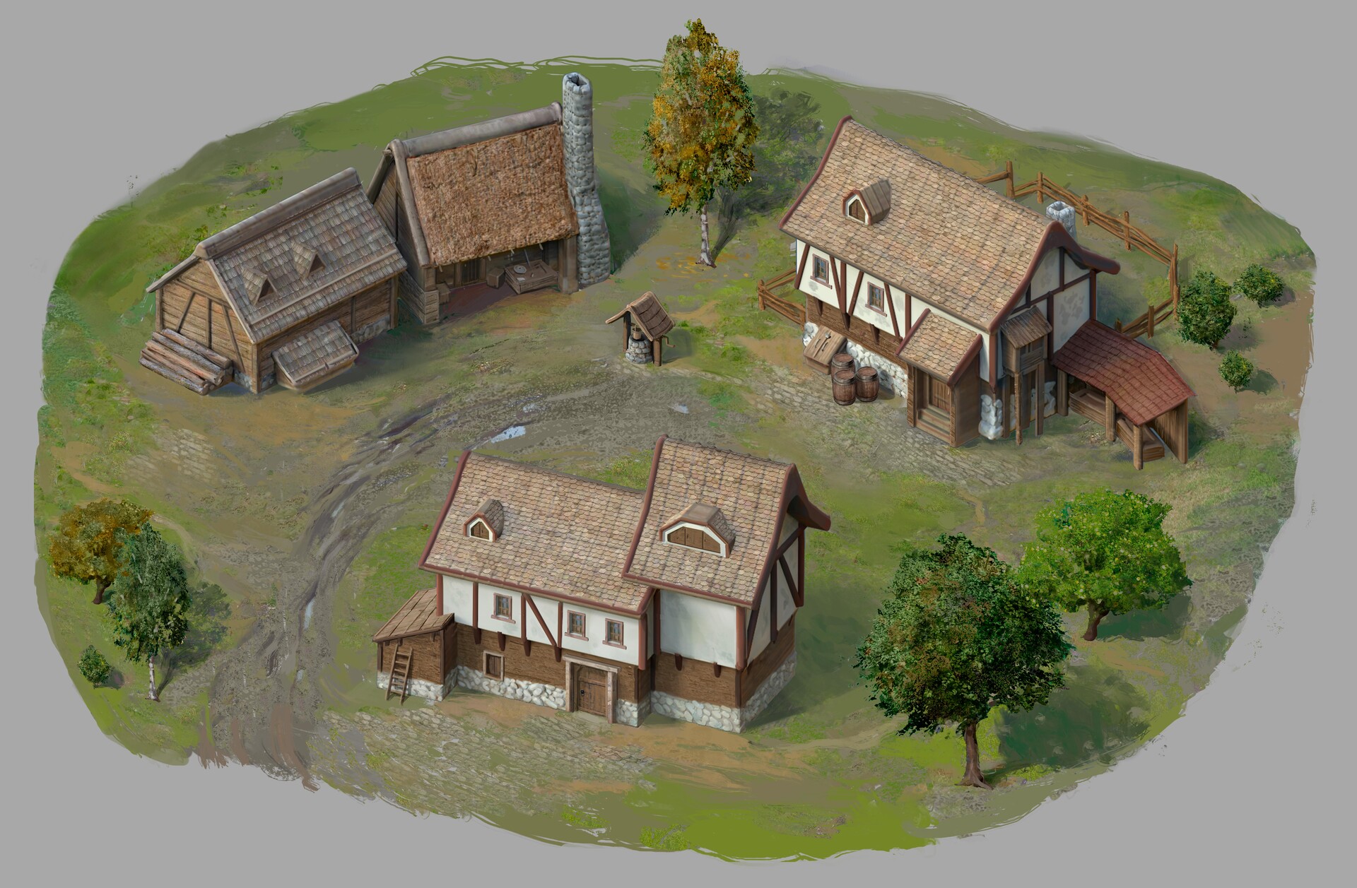 ArtStation - Medieval village