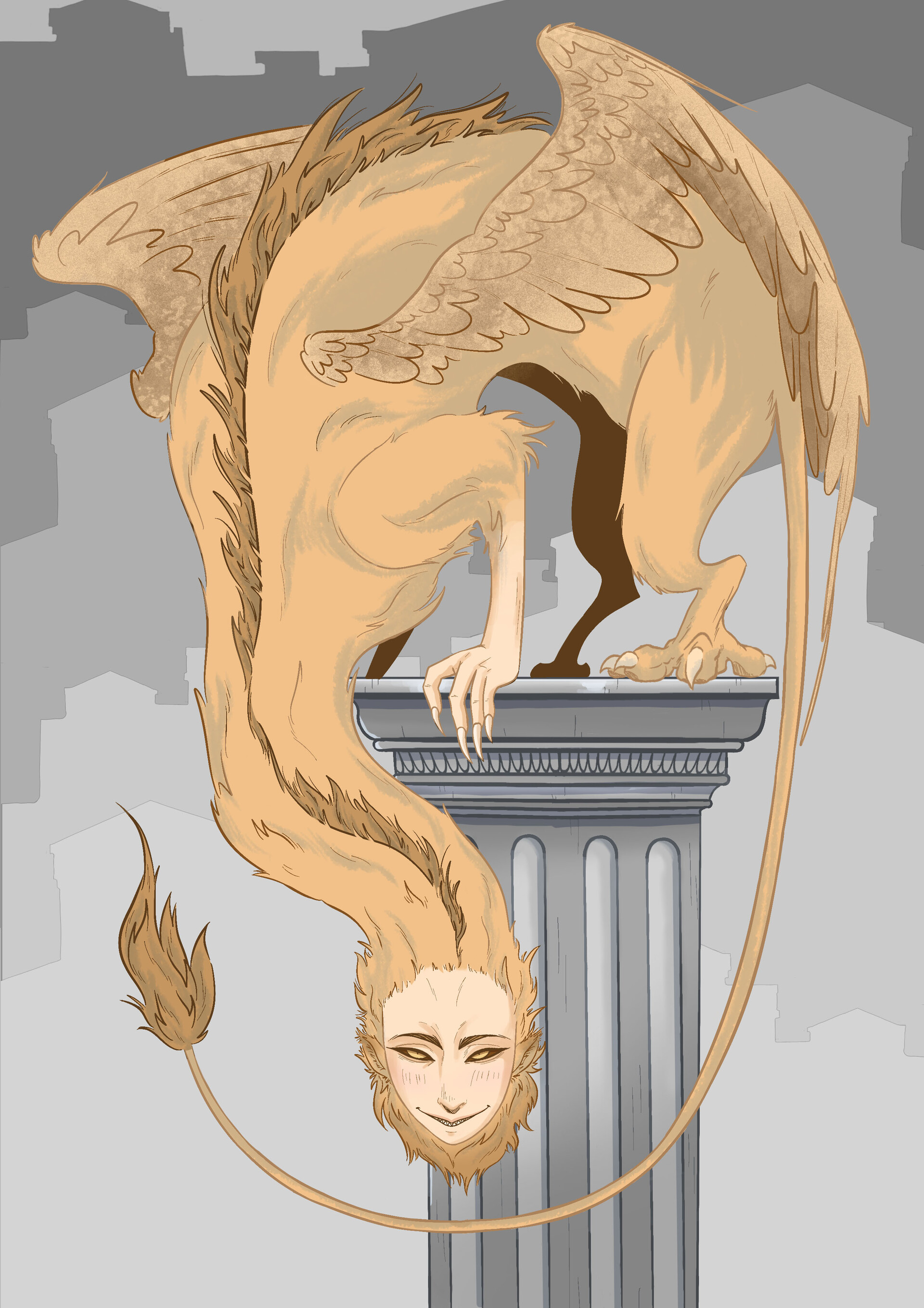 Sphinx Mythical Creature Drawing