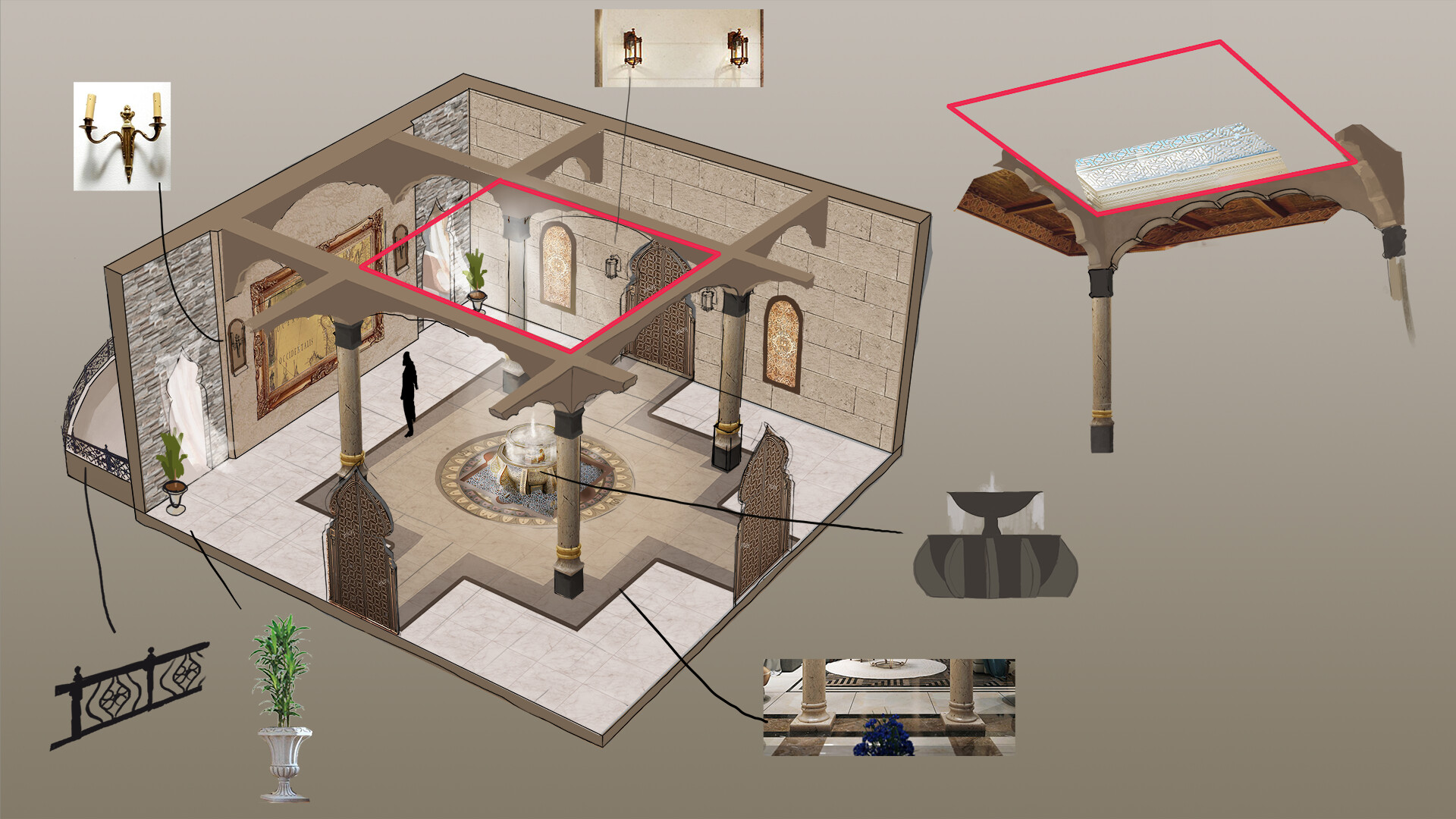 ArtStation - Concept art: Hub Room