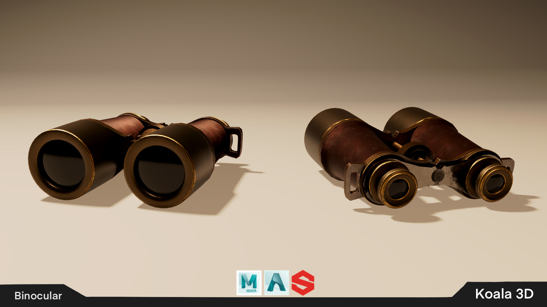 ArtStation - Old Binoculars - Props Modeling